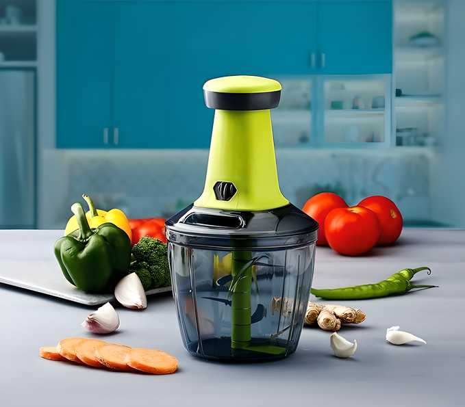 Food Chopper , Steel Large Manual Hand-Press Vegetable Chopper Mixer C ...